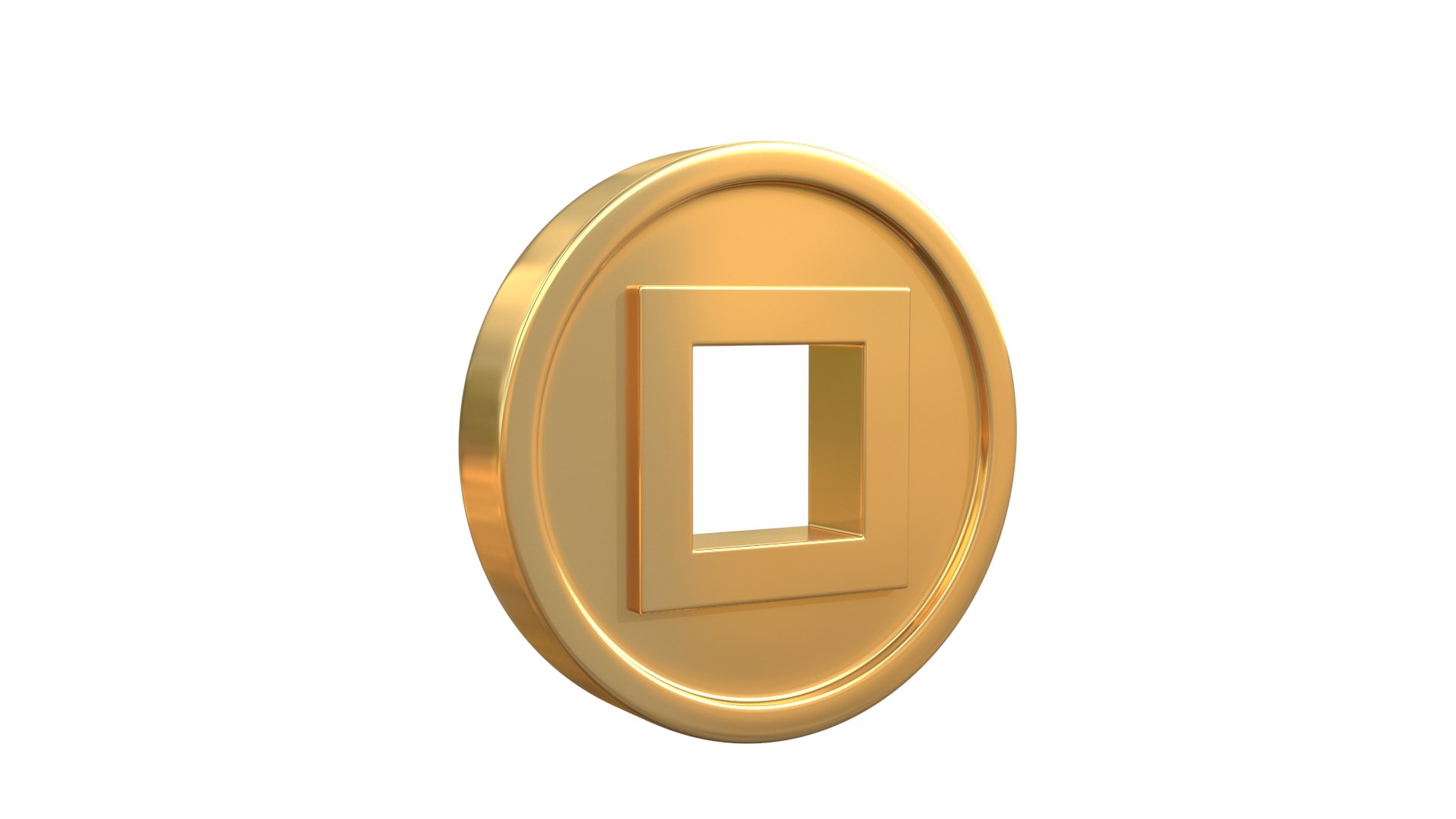 Coin With A Square Hole 3D Model - TurboSquid 2290980