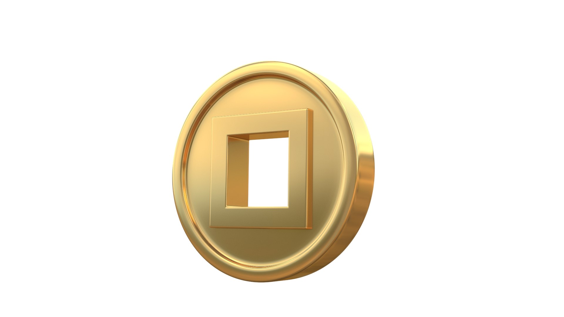 Coin With A Square Hole 3D Model - TurboSquid 2290980