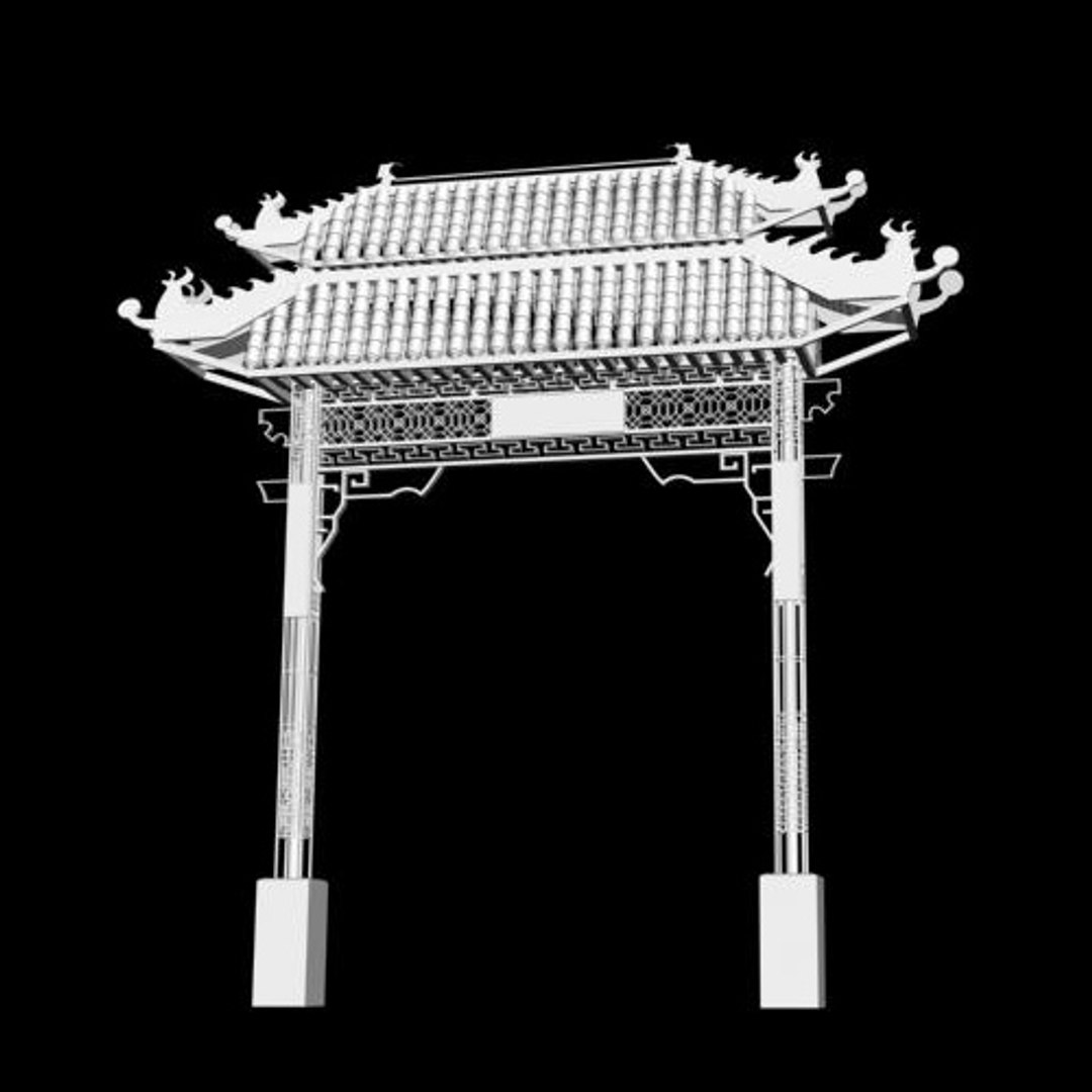 Chinese Gate 3d Model