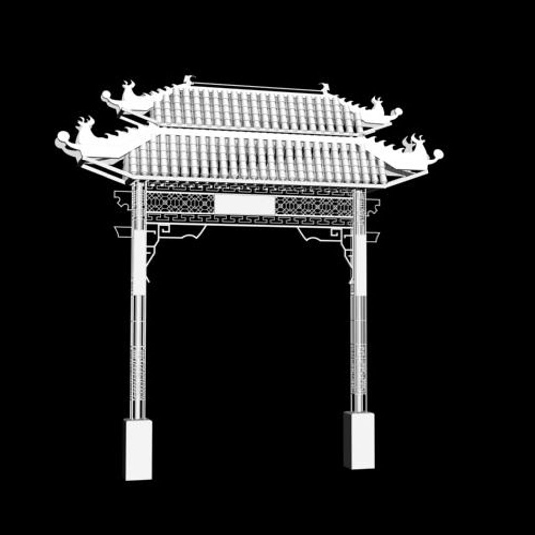 Chinese Gate 3d Model