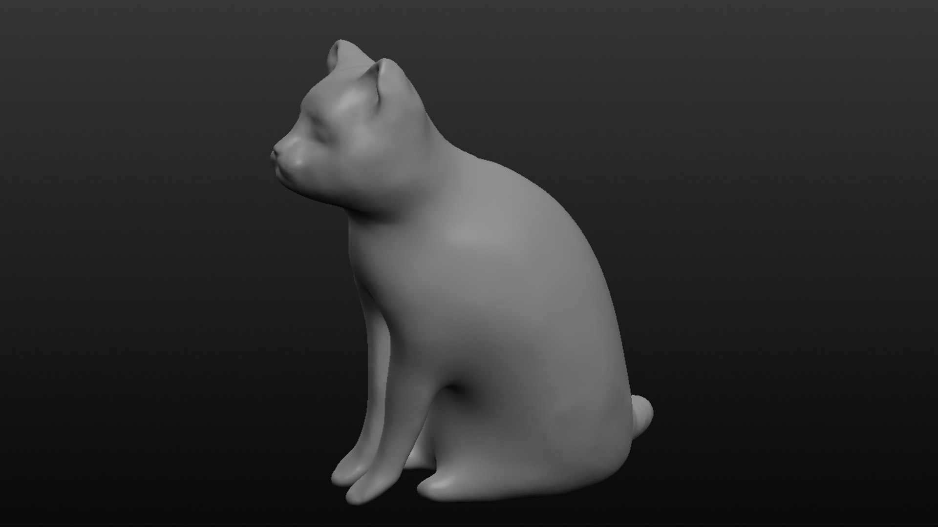 3d Realistic Cat Model