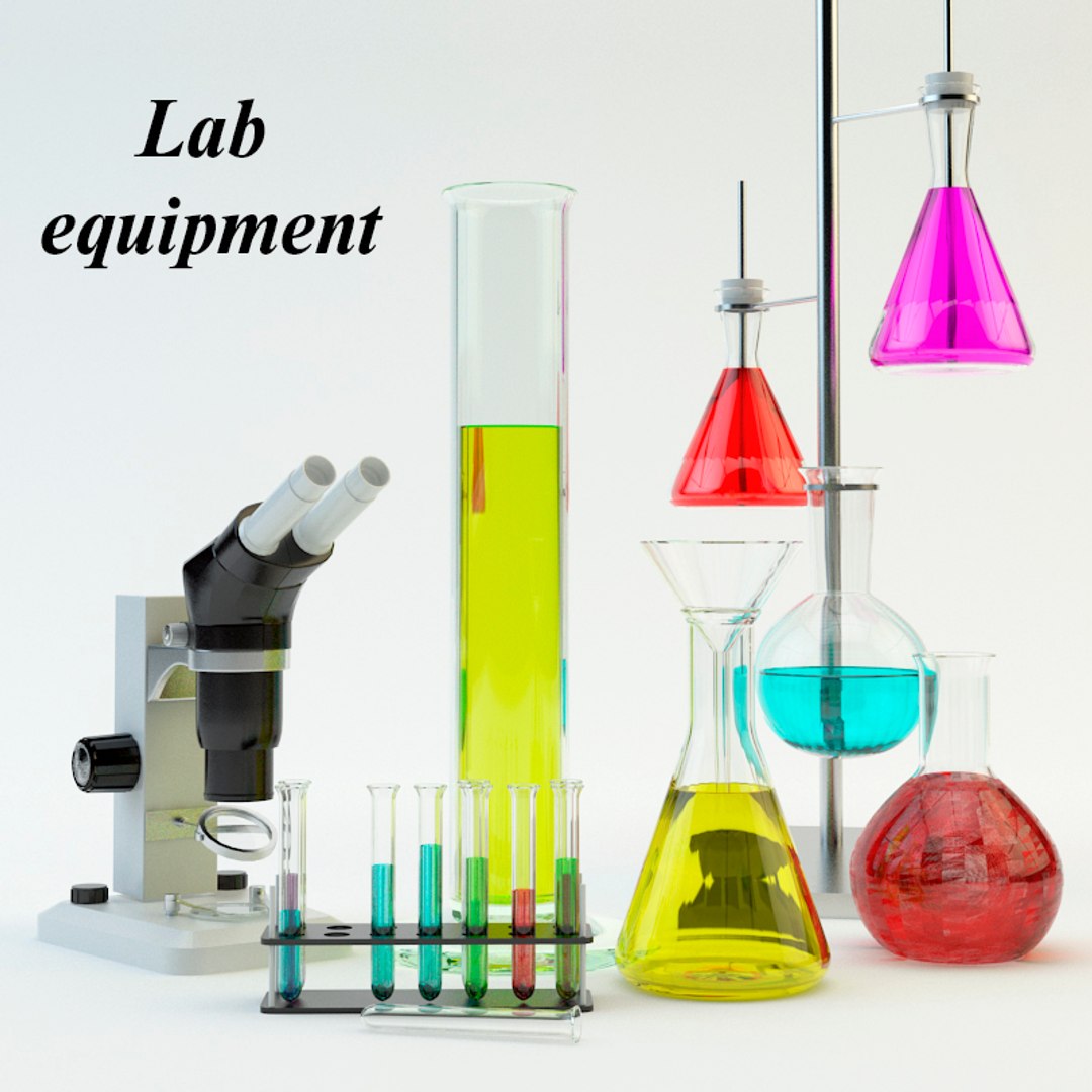 3d lab equipment set
