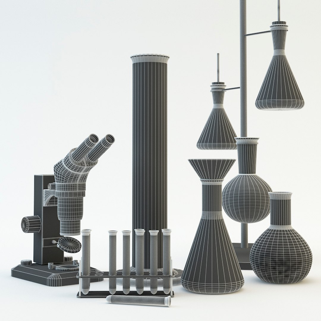 3d lab equipment set