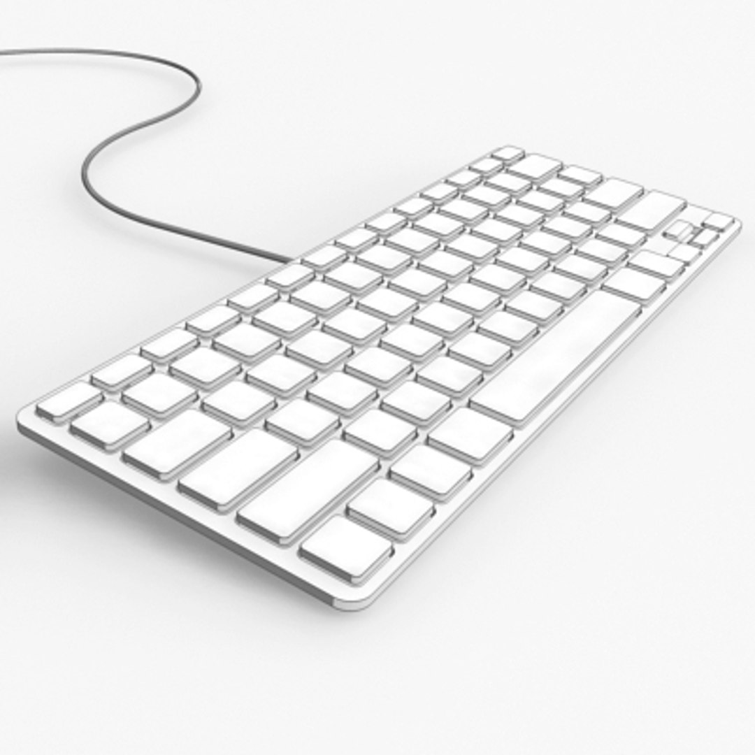 3d Apple Keyboard Wired Standard Model