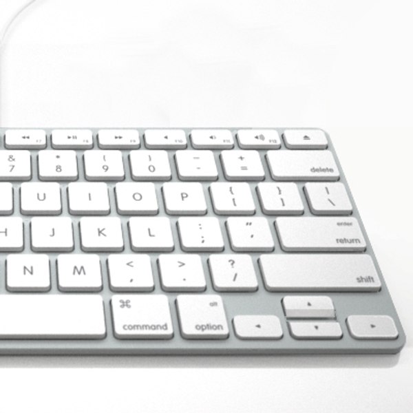 3d apple keyboard wired standard model