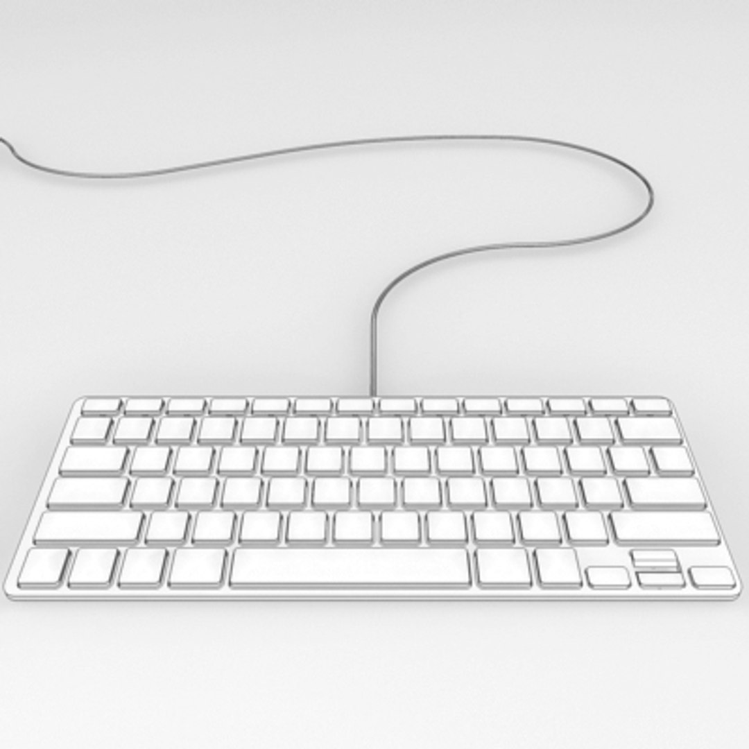 3d Apple Keyboard Wired Standard Model