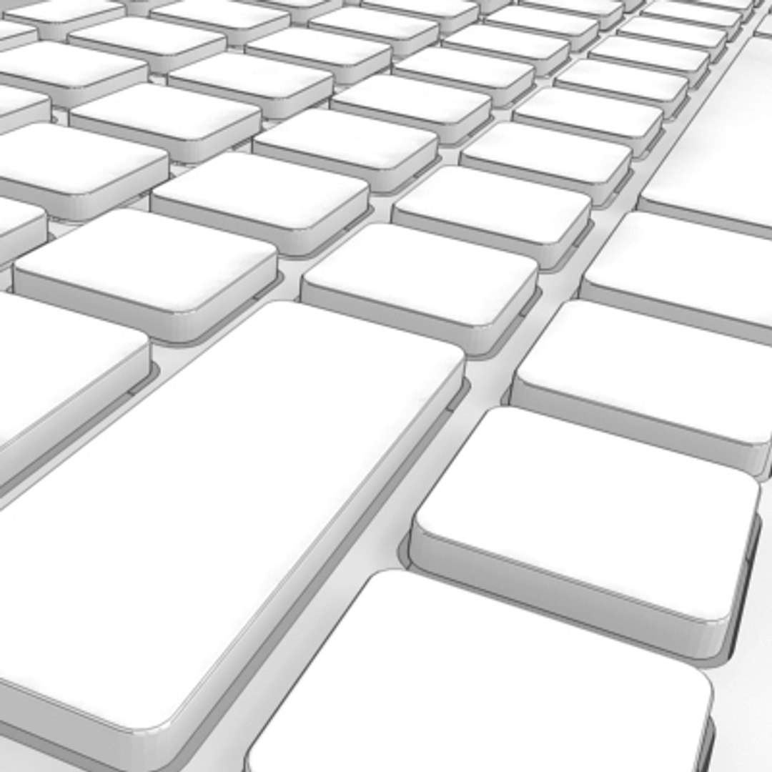 3d Apple Keyboard Wired Standard Model
