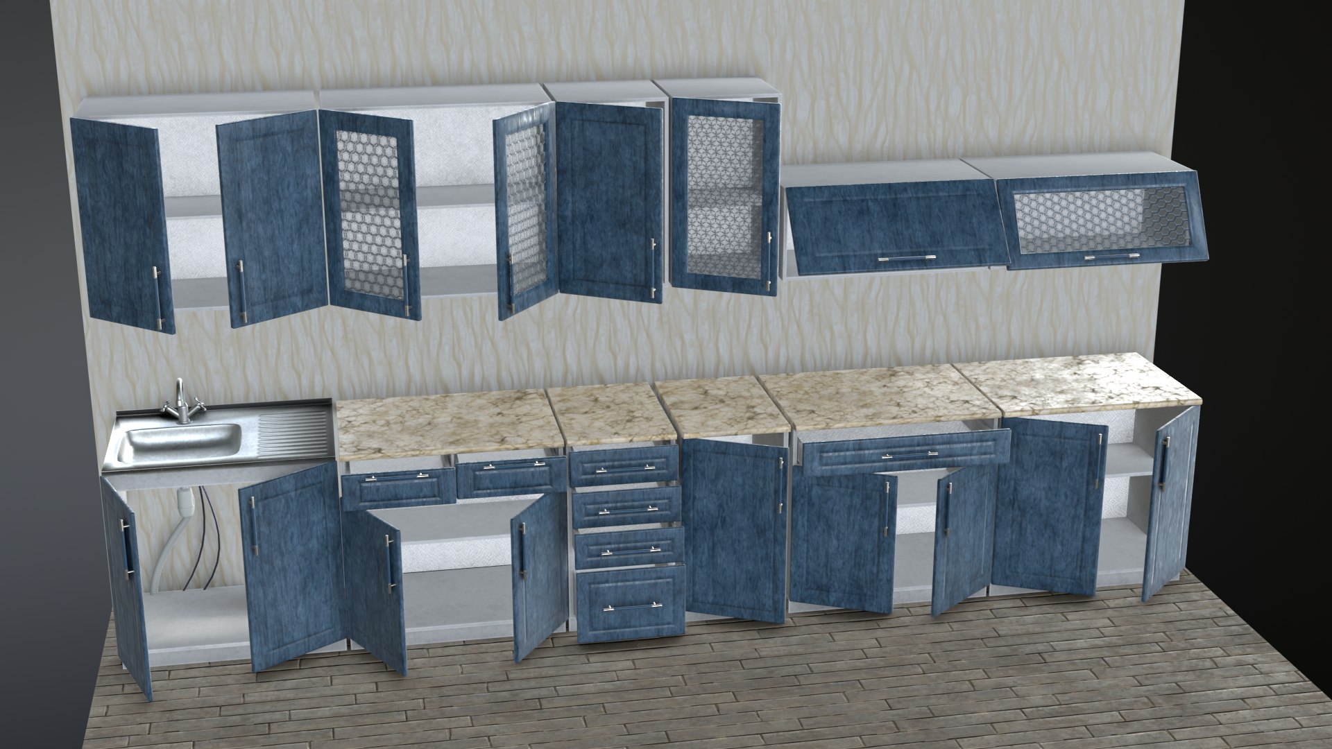 3D Kitchen Furniture Model - TurboSquid 1646141