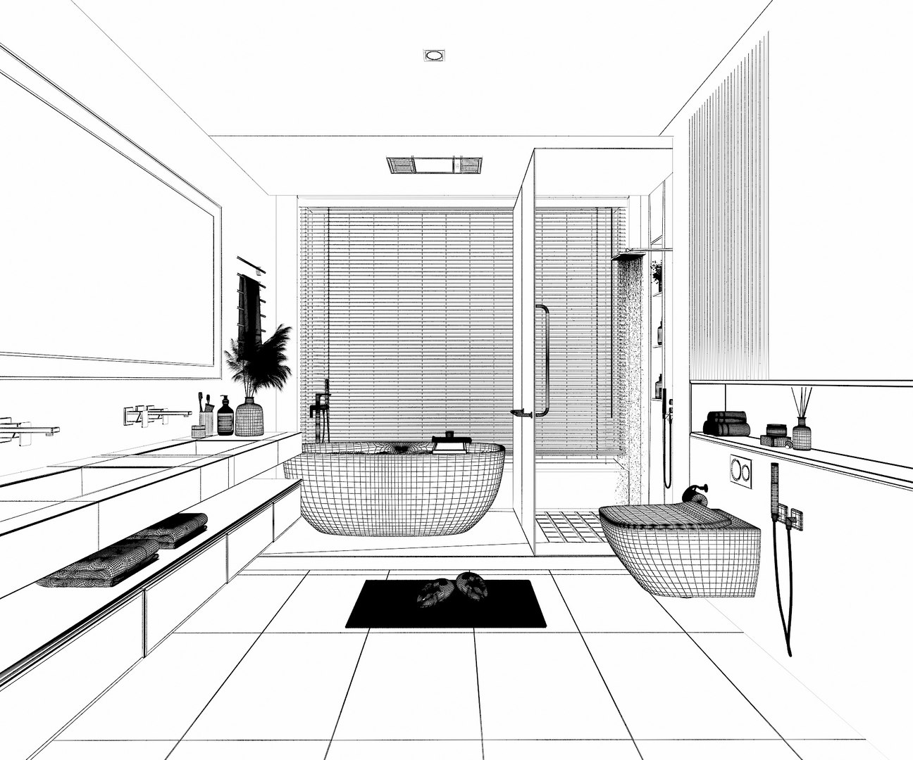 Modern Bathroom 3D - TurboSquid 2164237