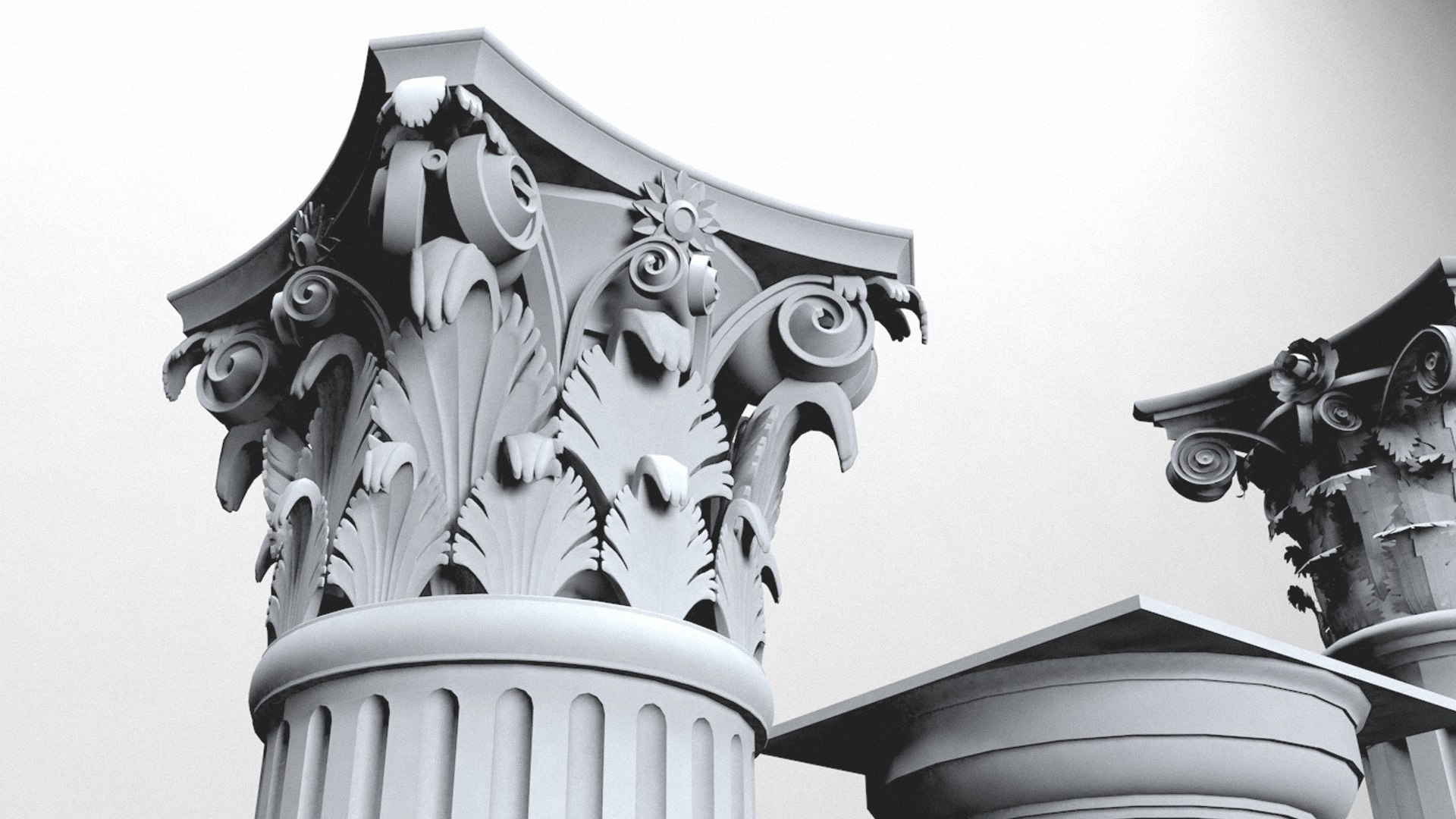 Set Of 6 Ancient Columns Model - TurboSquid 1952492