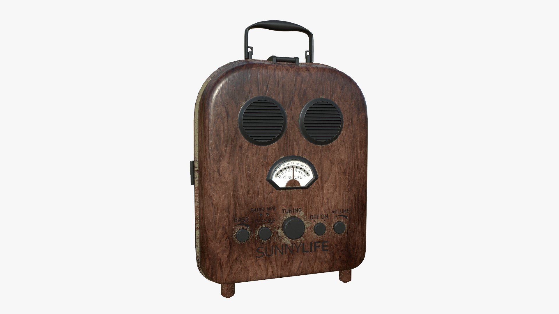 Cartoon Style Stylized Radio Sunnylife Radio Wood Edition 3D ...