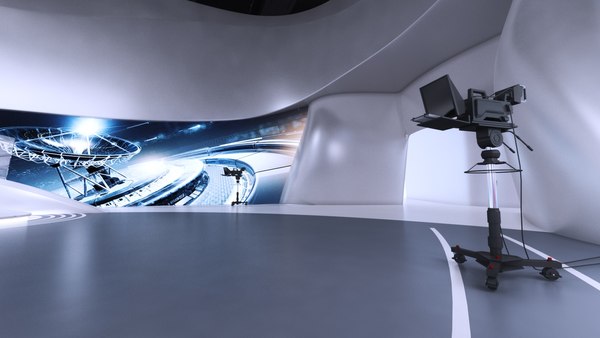 Futuristic tv studio 4 3D model - TurboSquid 1697947