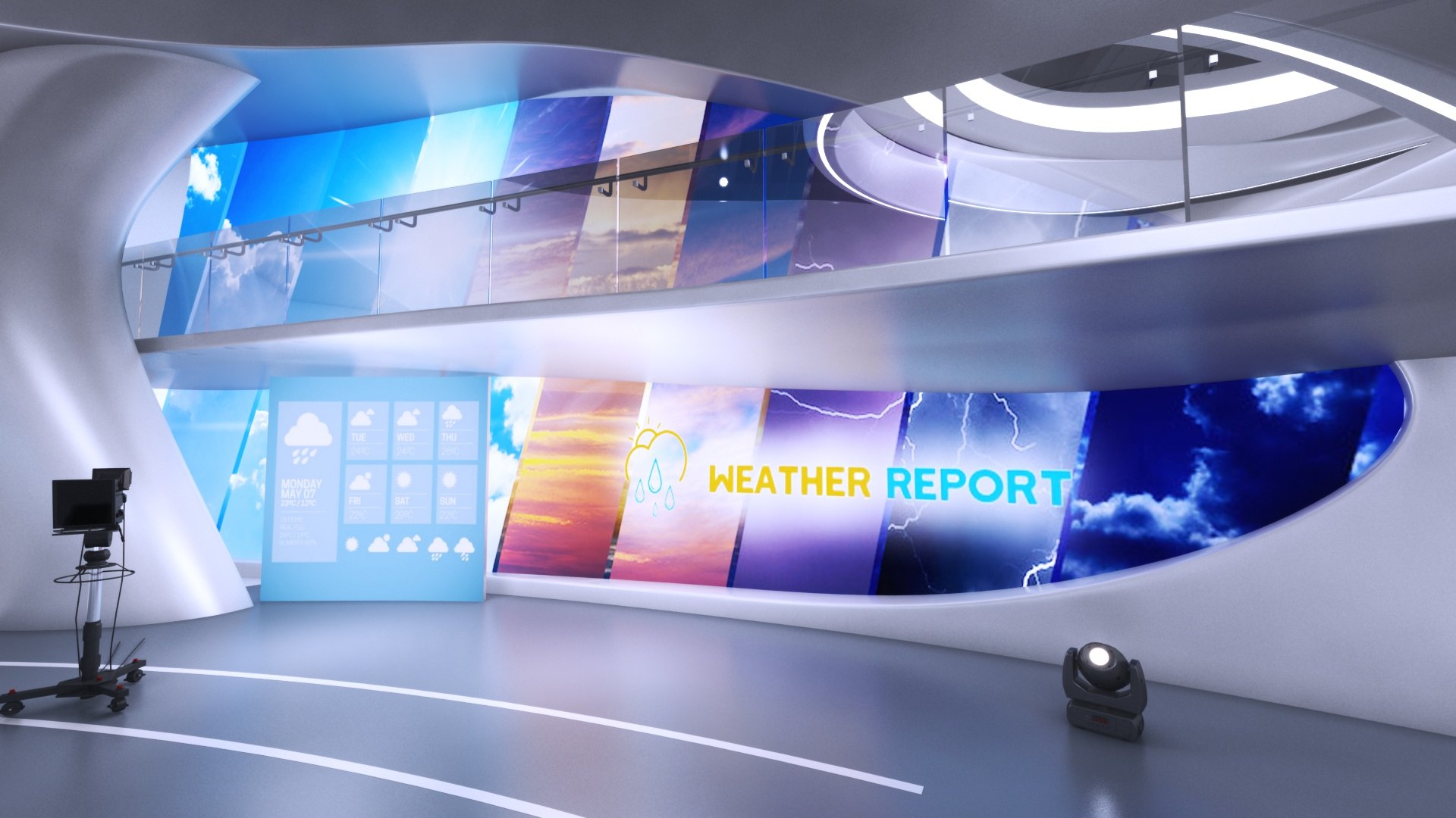 Futuristic Tv Studio 4 3D Model - TurboSquid 1697947