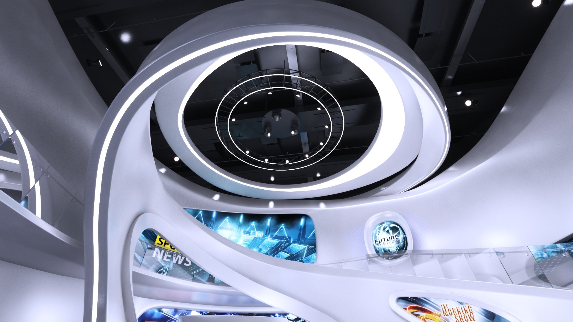 Futuristic Tv Studio 4 3D Model - TurboSquid 1697947