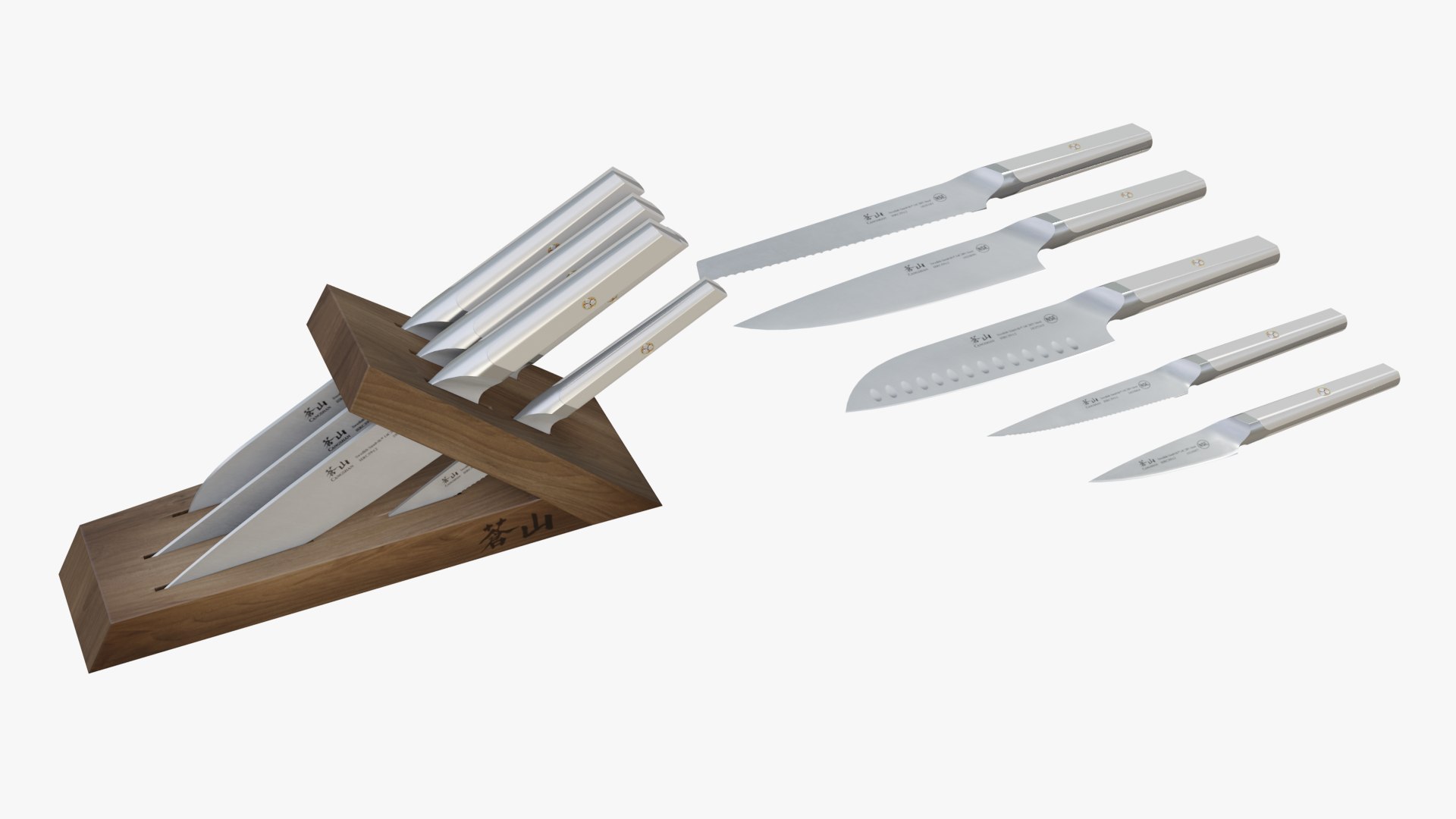 3 DESIGNER KITCHEN KNIFE SETS PACK Model - TurboSquid 2122189