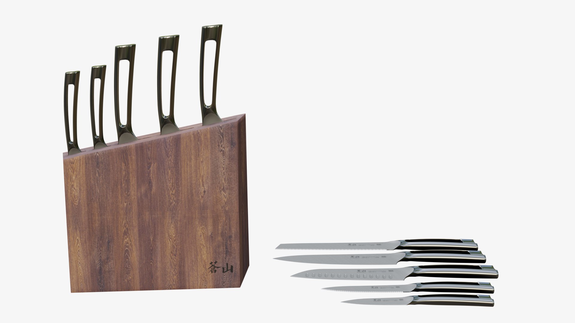 3 DESIGNER KITCHEN KNIFE SETS PACK Model - TurboSquid 2122189