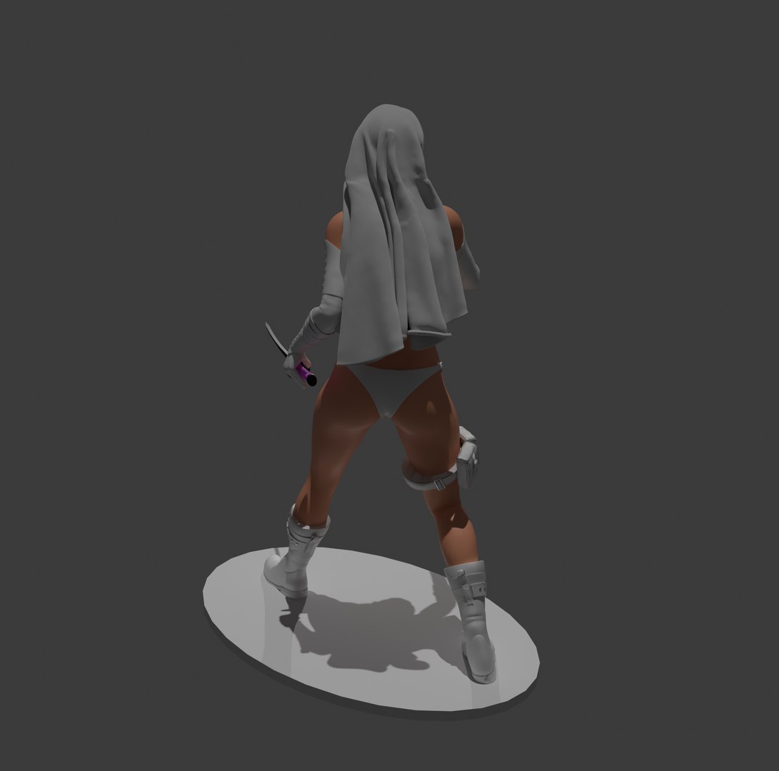 Combat Nun With Katana Pistol 3D 3D Model - TurboSquid 2438950