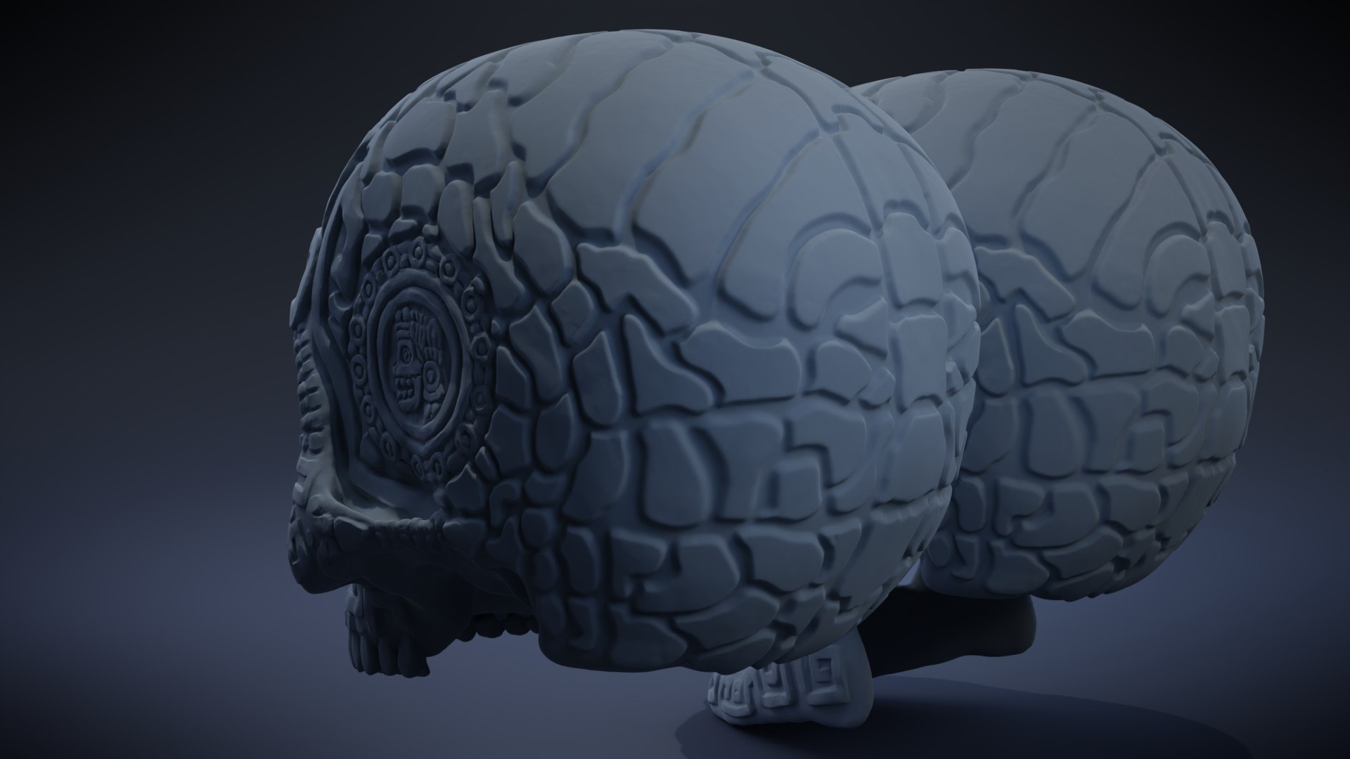 3D Aztec Skull Version 1 - TurboSquid 1734550