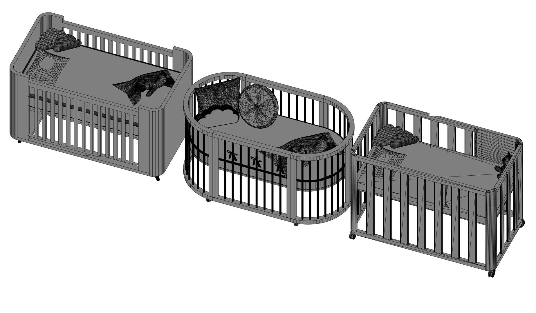 3D Baby Cot - TurboSquid 1836188