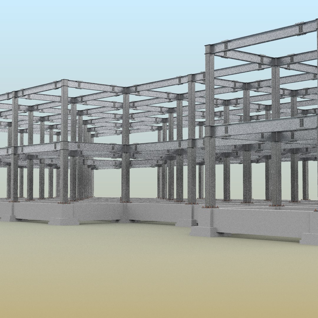 Steel Building 3D Model - TurboSquid 2049706