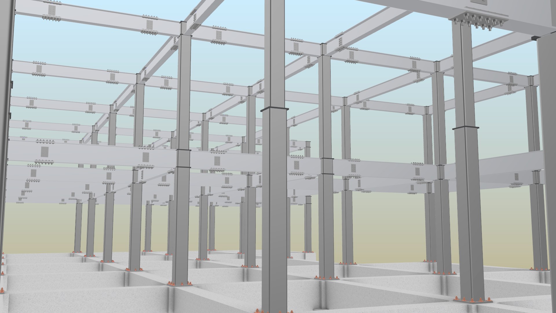 Steel Building 3D Model - TurboSquid 2049706