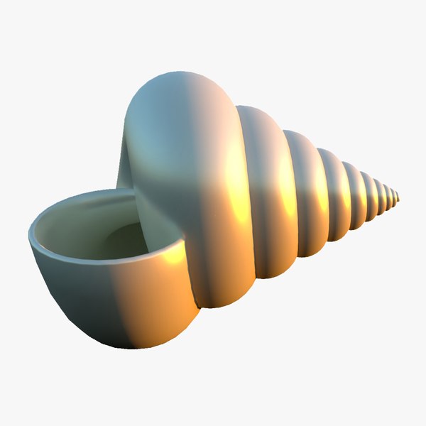 modelo 3d Beautiful spiral shell with pearl color and perfect shape ...