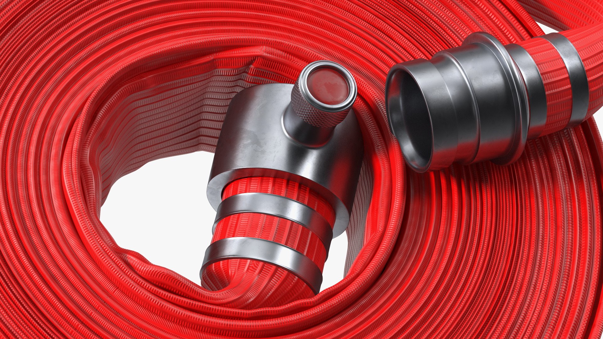 Neatly Coiled Fire Hose Red 3D Model - TurboSquid 1836654