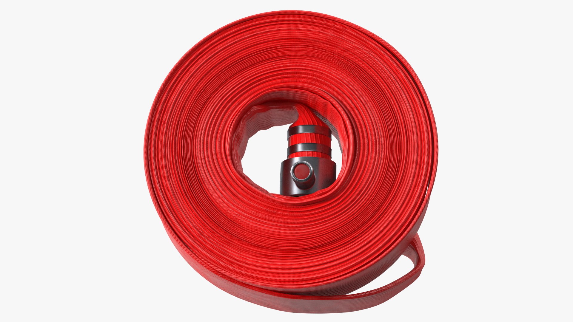 Neatly Coiled Fire Hose Red 3D Model - TurboSquid 1836654