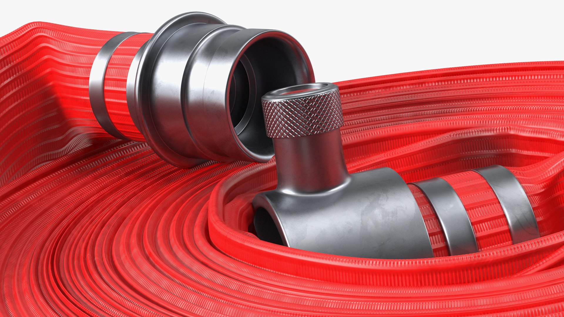 Neatly Coiled Fire Hose Red 3D Model - TurboSquid 1836654