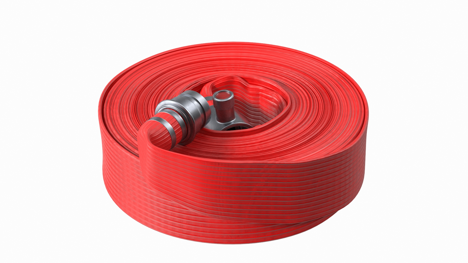Neatly Coiled Fire Hose Red 3D Model - TurboSquid 1836654