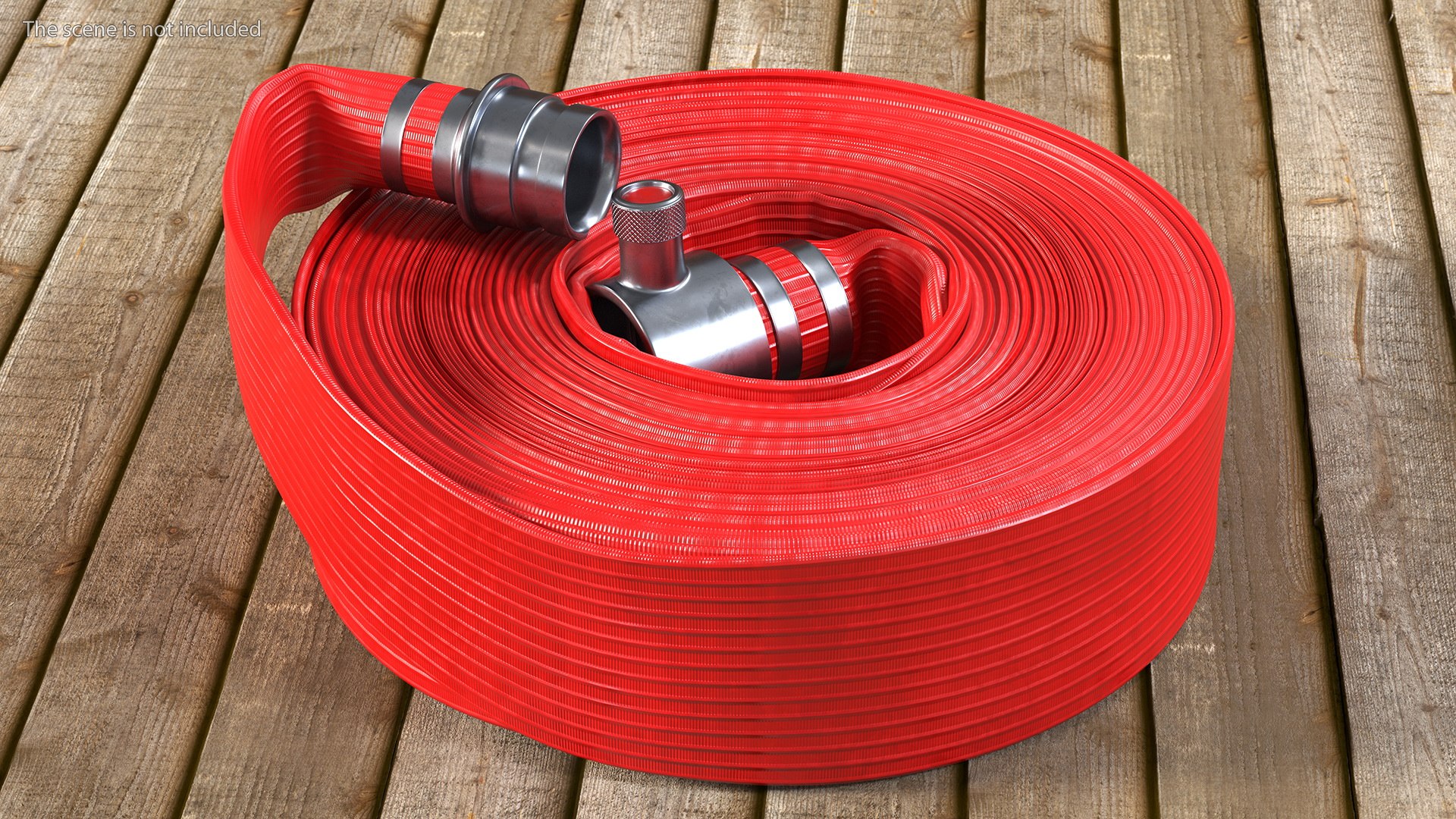 Neatly Coiled Fire Hose Red 3D Model - TurboSquid 1836654