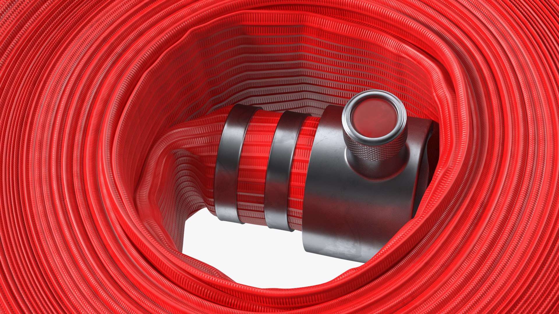 Neatly Coiled Fire Hose Red 3D Model - TurboSquid 1836654