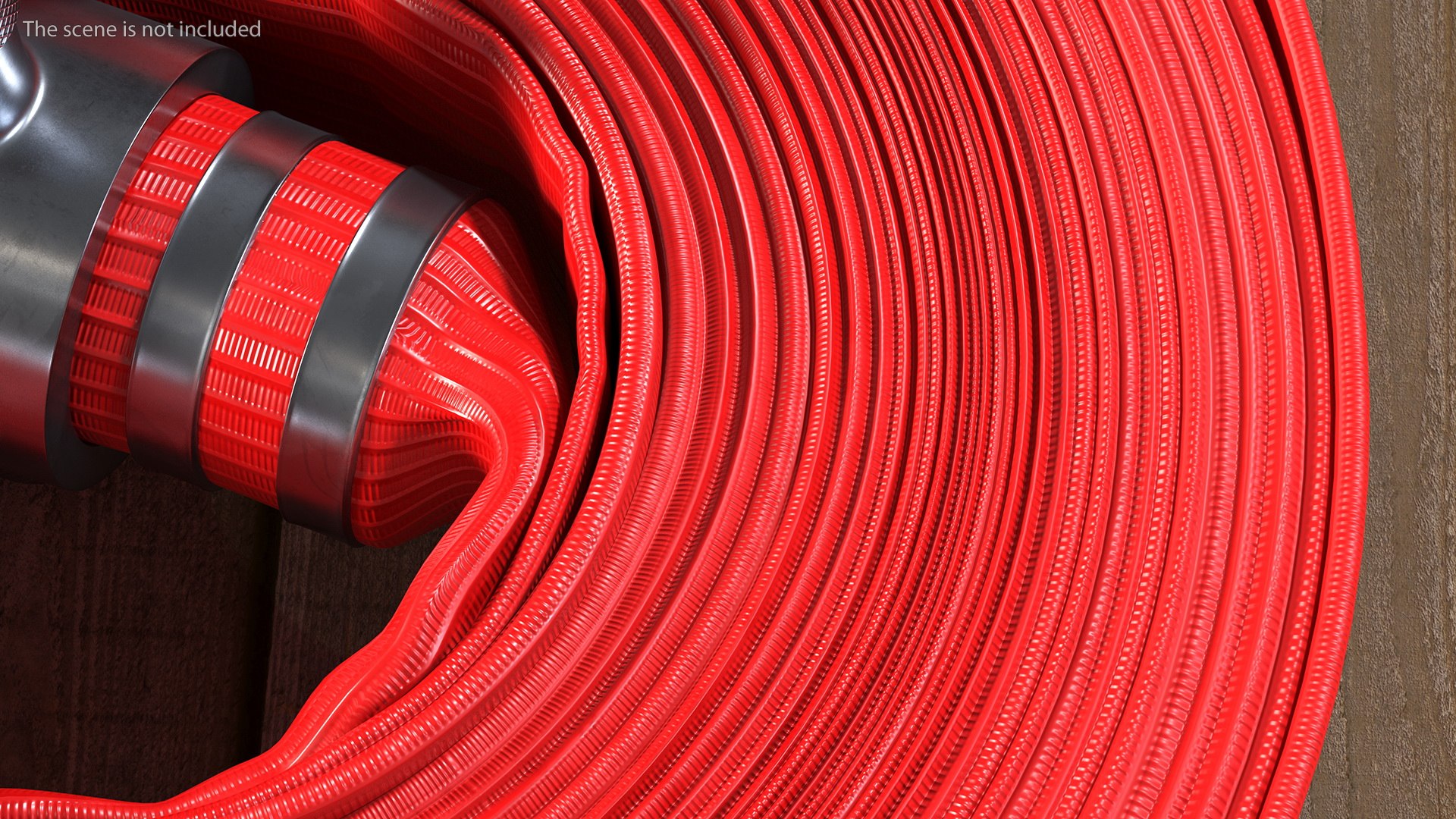 Neatly Coiled Fire Hose Red 3D Model - TurboSquid 1836654