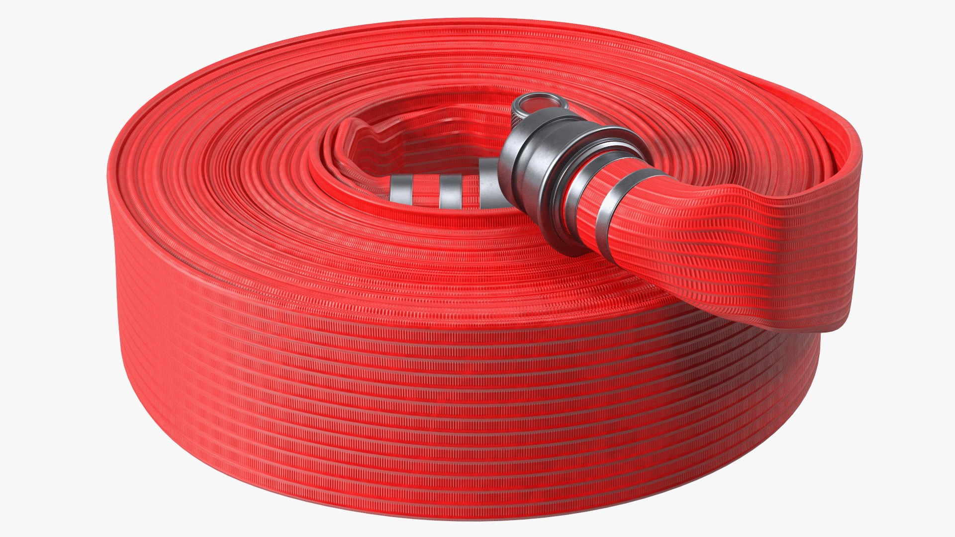 Neatly Coiled Fire Hose Red 3D Model - TurboSquid 1836654