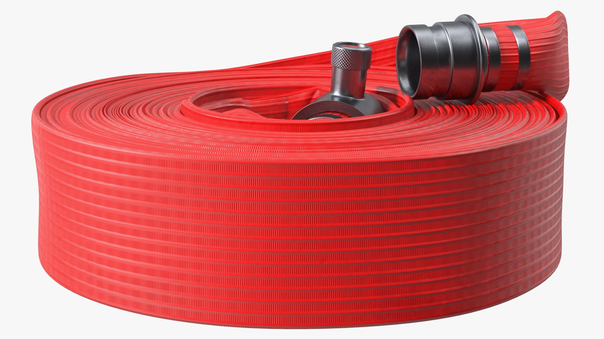 Neatly Coiled Fire Hose Red 3D Model - TurboSquid 1836654