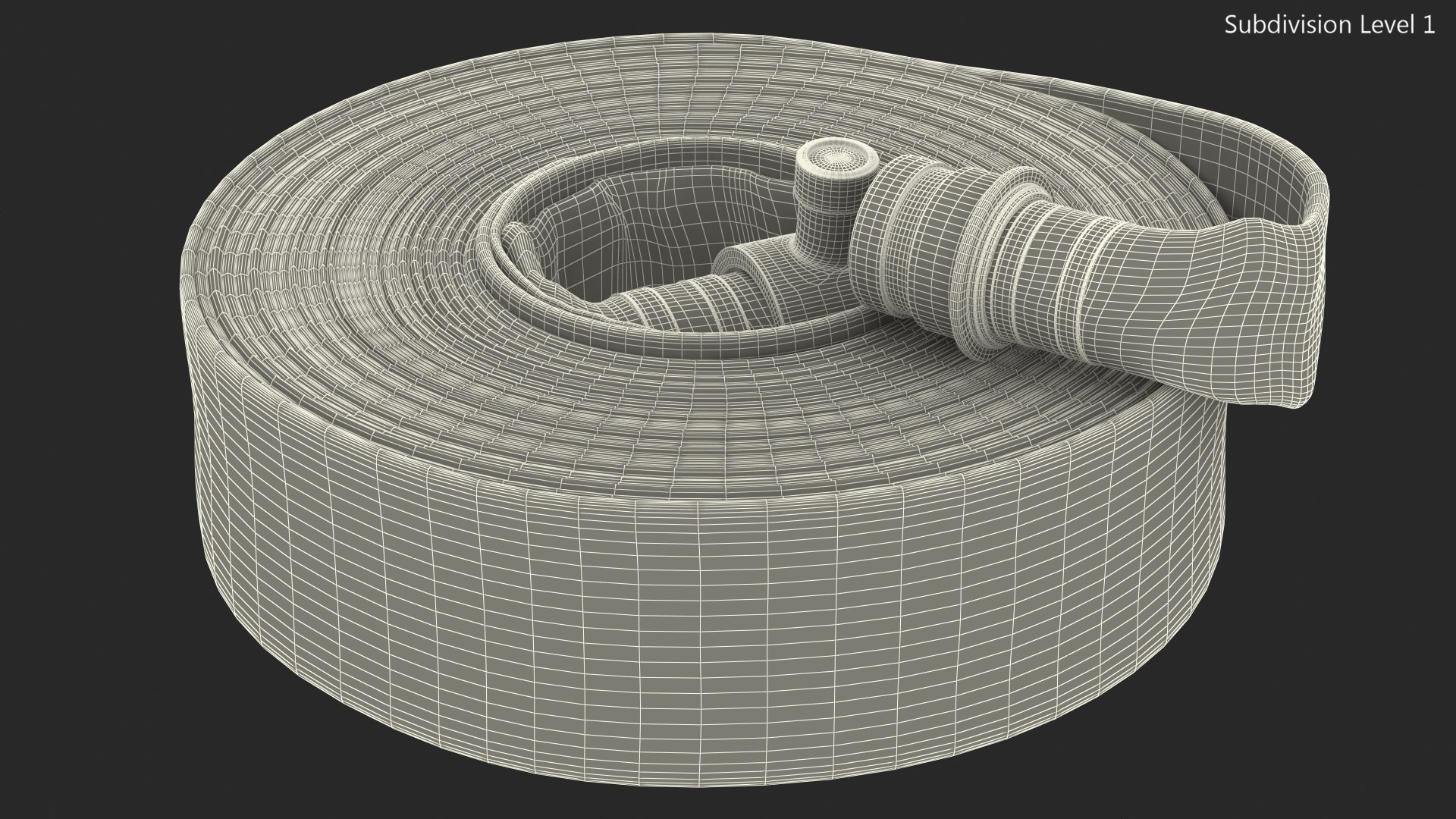 Neatly Coiled Fire Hose Red 3D Model - TurboSquid 1836654