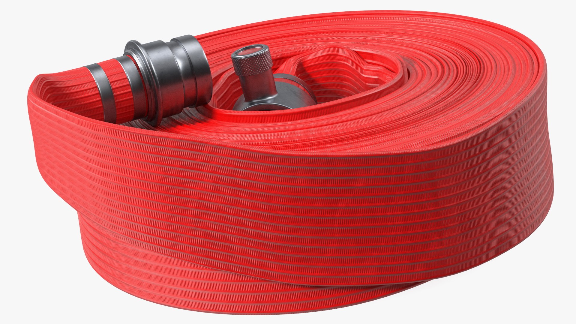 Neatly Coiled Fire Hose Red 3D Model - TurboSquid 1836654