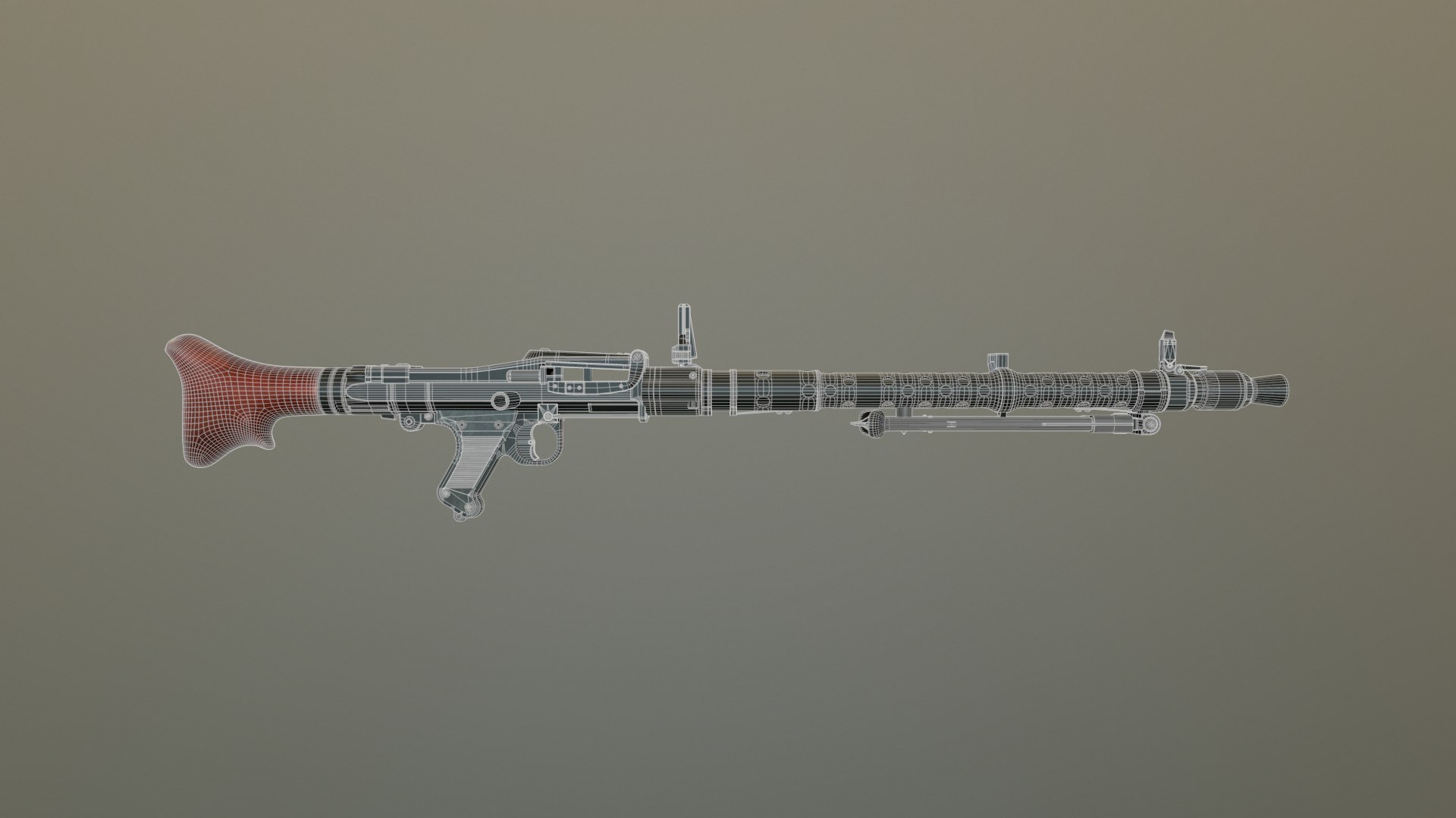 3D Mg34 Weapon Model - TurboSquid 1704104