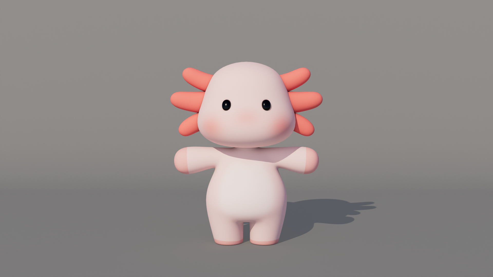 Rigged Cartoon Axolotl 3D - TurboSquid 2238178