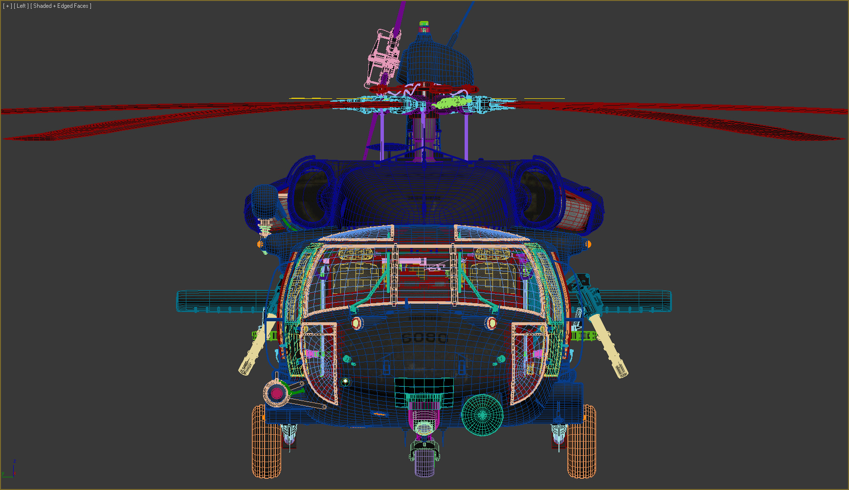 3d black hawk pave transporting model