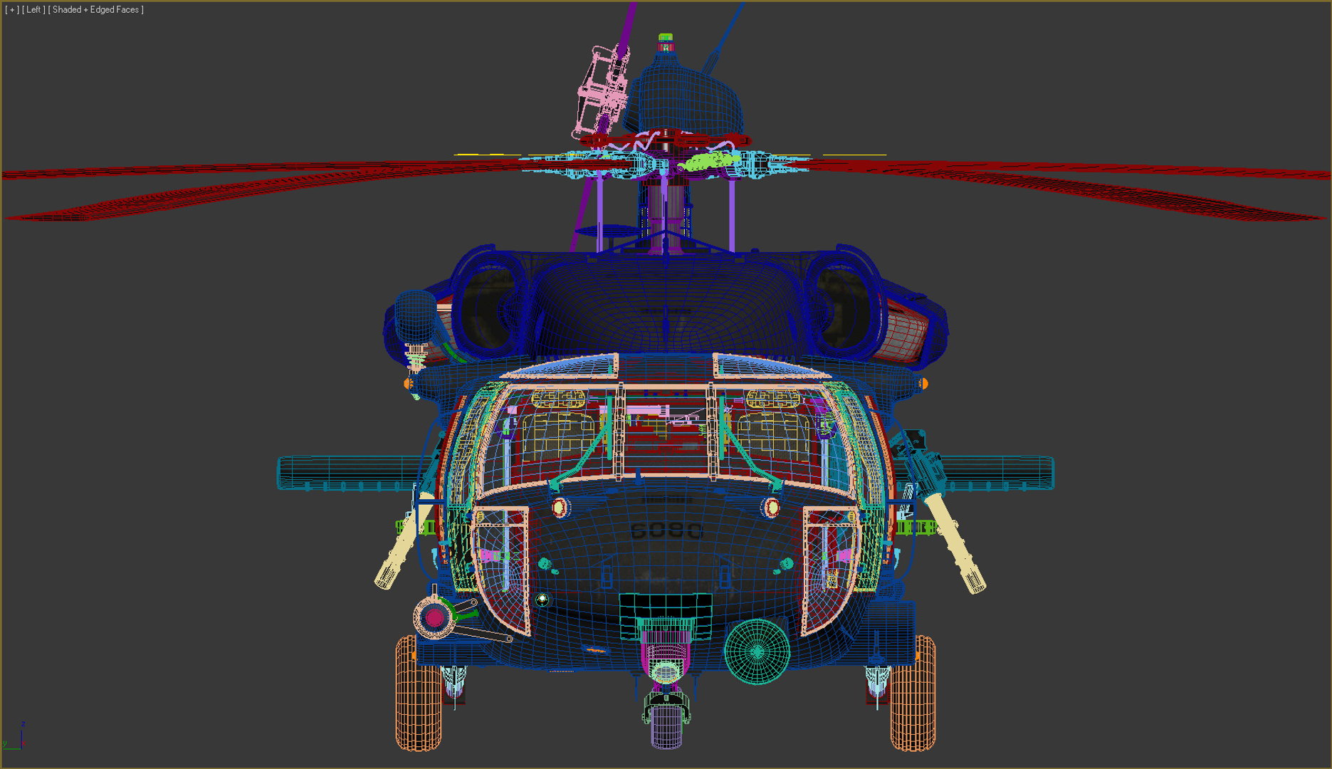 3d black hawk pave transporting model