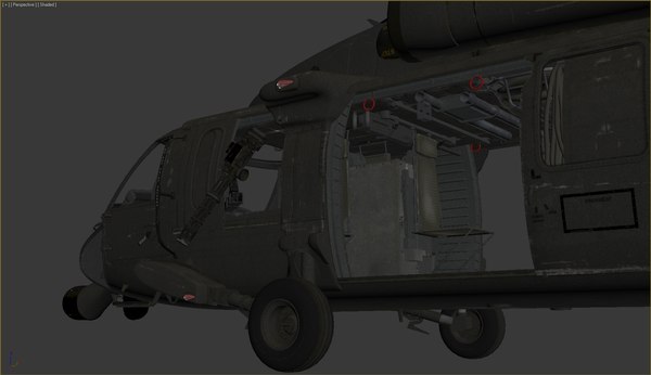 3d black hawk pave transporting model