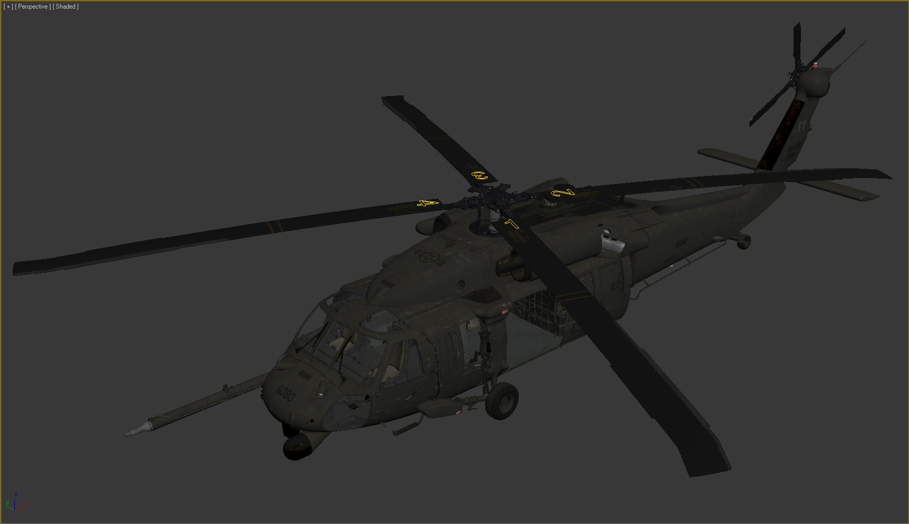 3d black hawk pave transporting model