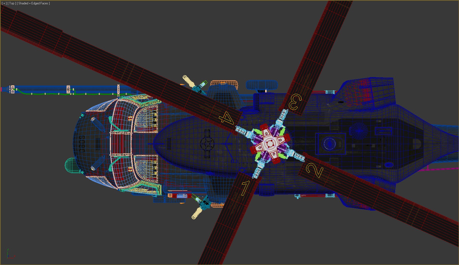 3d Black Hawk Pave Transporting Model