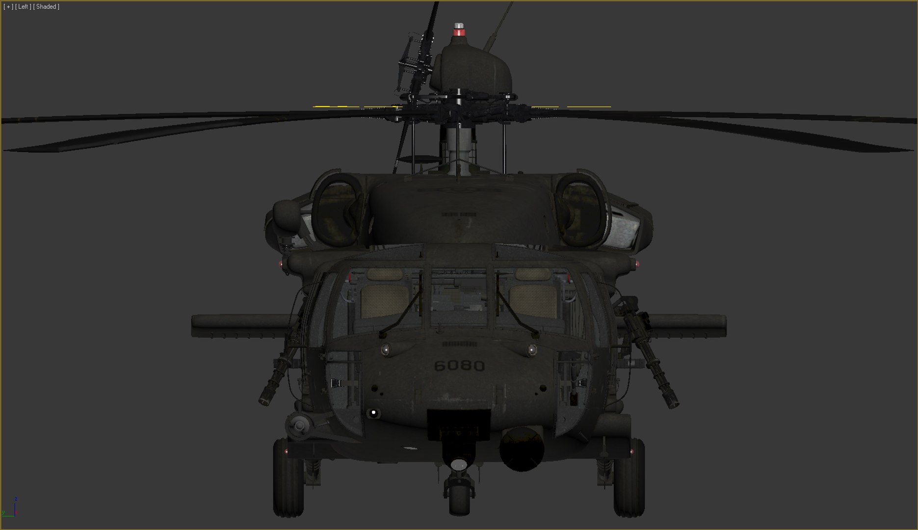 3d Black Hawk Pave Transporting Model
