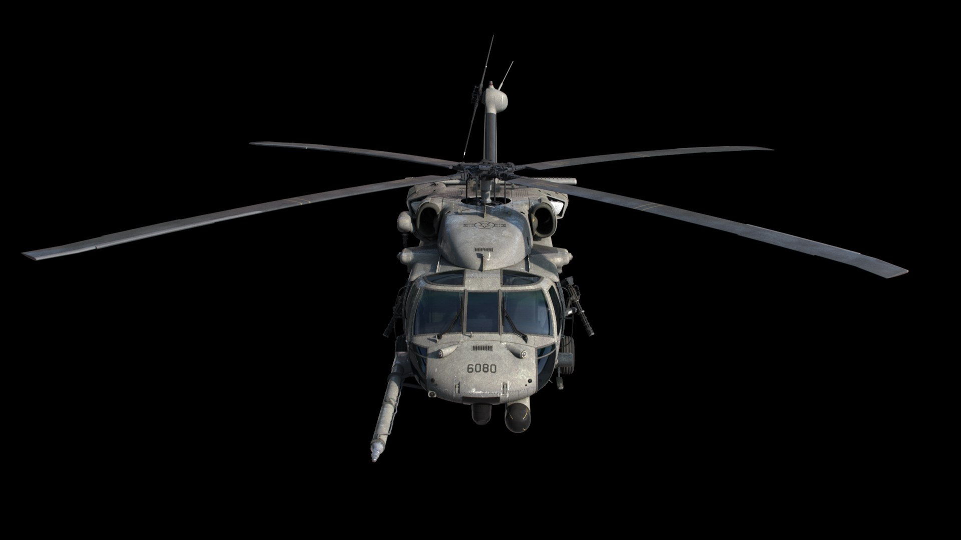 3d Black Hawk Pave Transporting Model