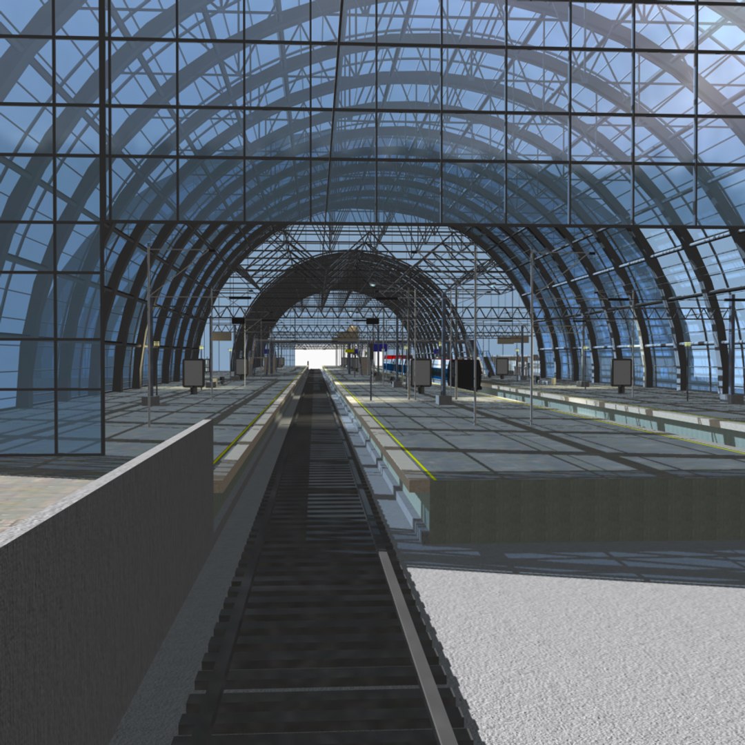 Train Station 3d Model