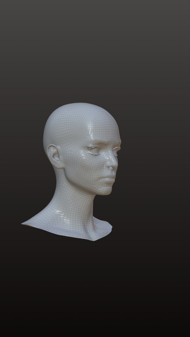 Beautiful Female Human Head 3D Model - TurboSquid 2339608