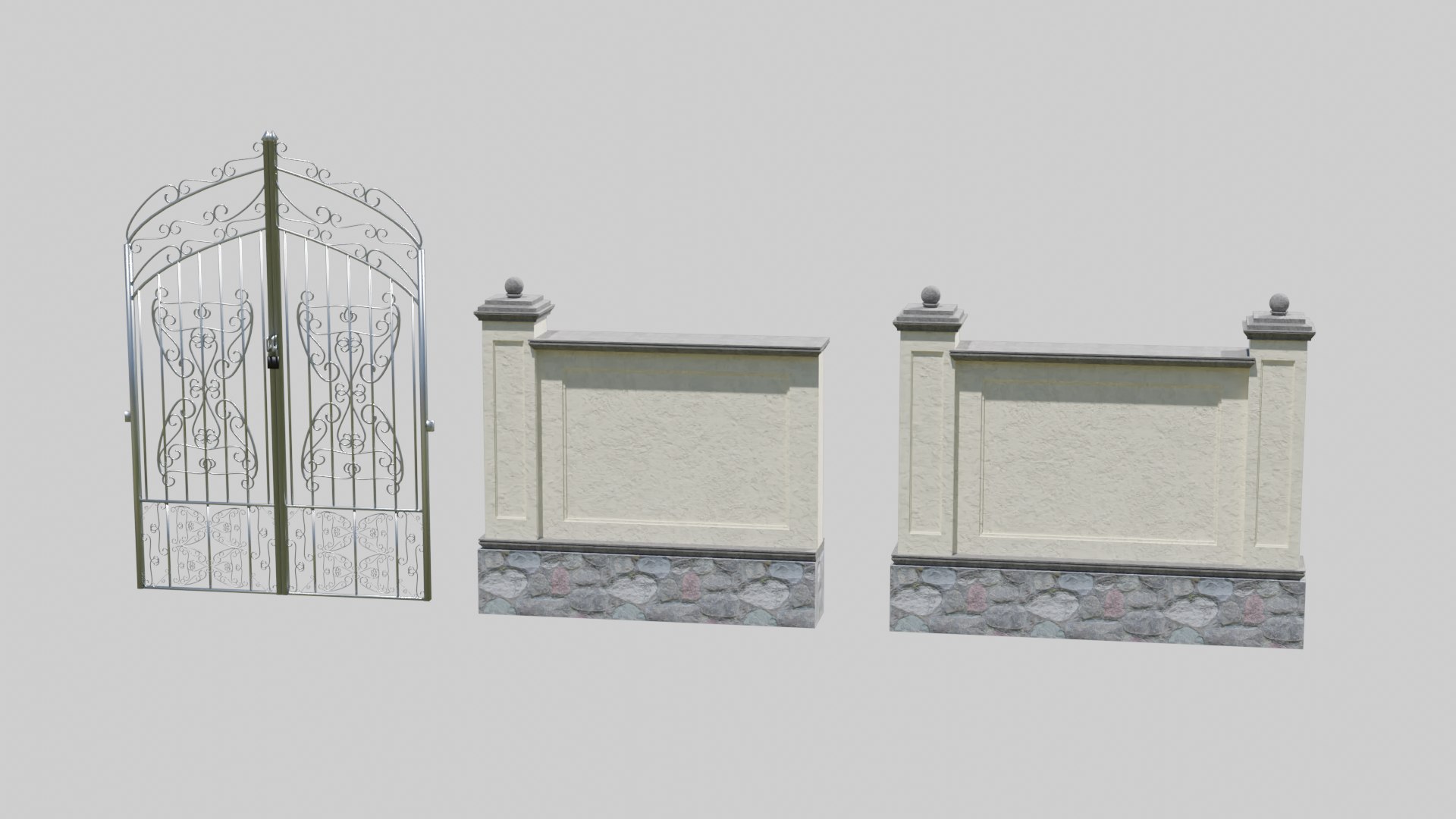 3D Low-Poly Realistic Fence 4 - With Materials - TurboSquid 2113952