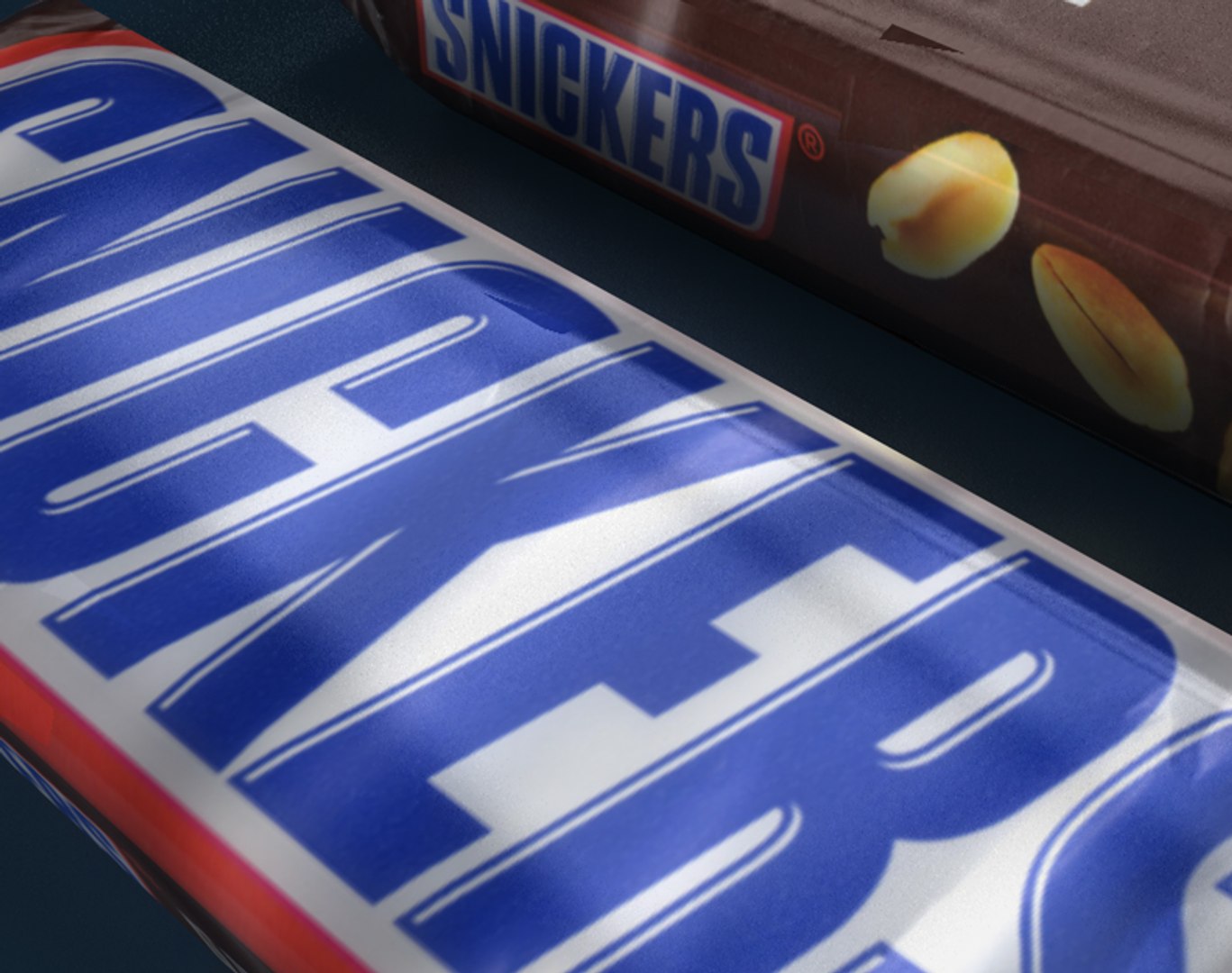 Chocolate Snickers Bar 3d Model